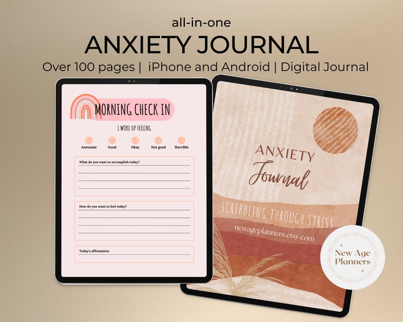 Anxiety Journal, Mental Health Journal, Daily Check-in for Mental ...