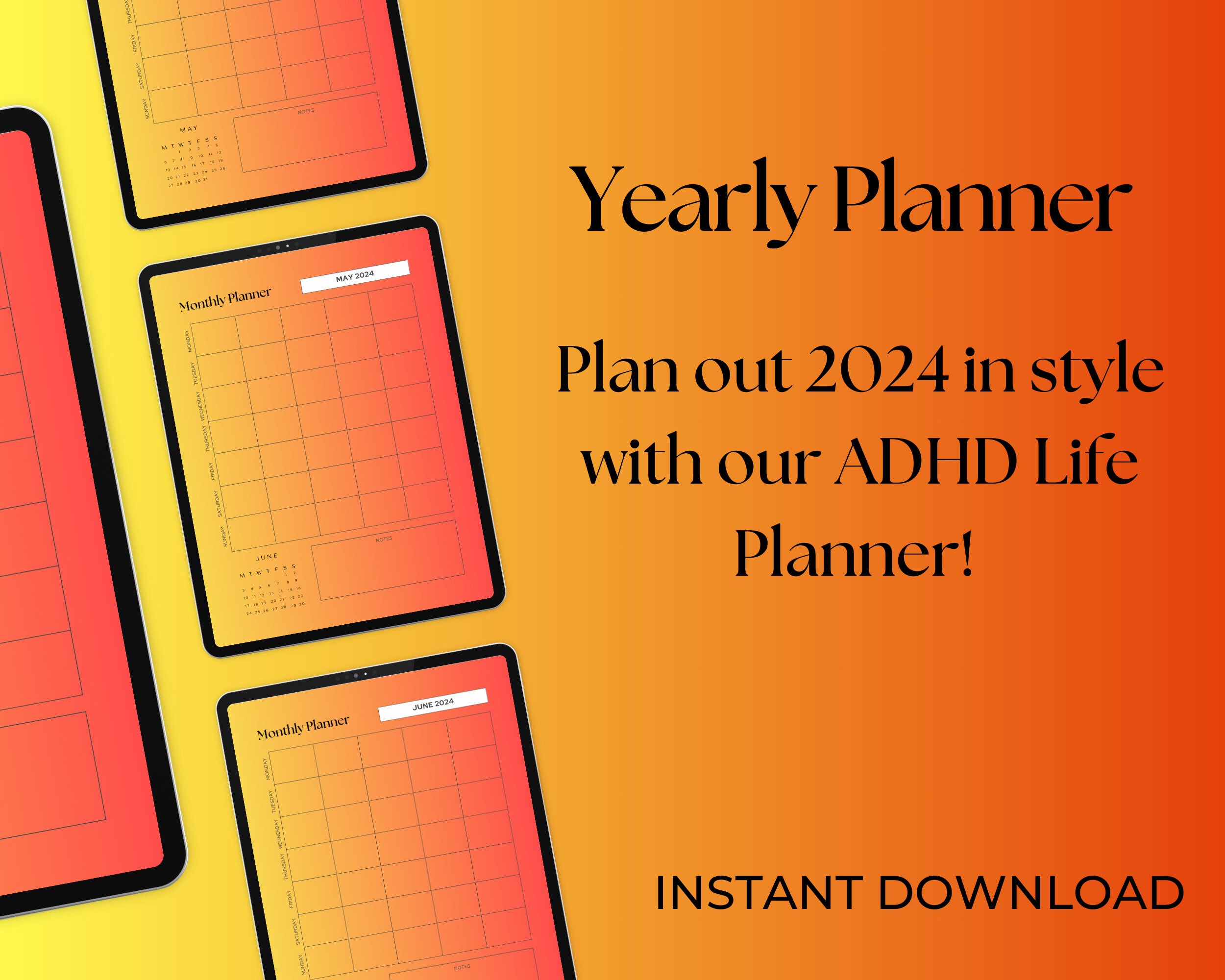 ADHD Digital Planner, ADHD Productivity Planner, Goodnotes Planner ...