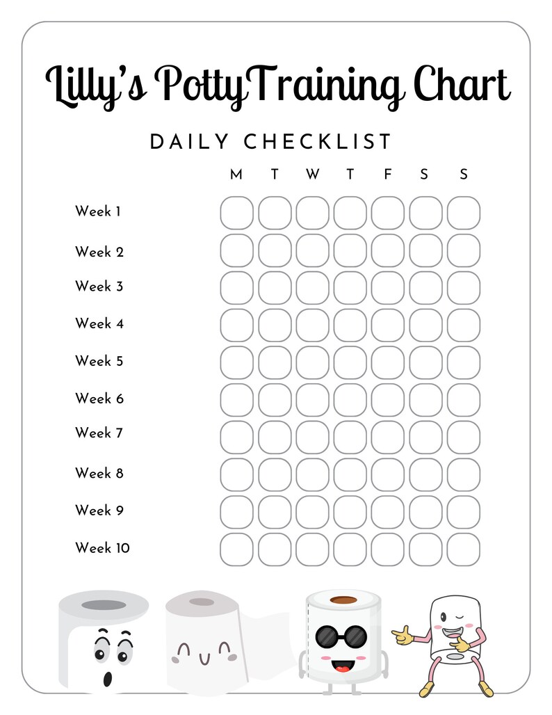 Kids Potty Training Chart With Reward Coupons for Children's Potty ...