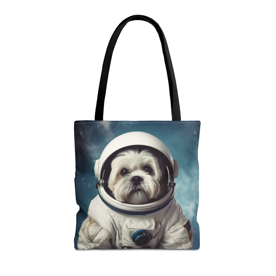 Tote Bag (aop)cute Dog Shopping Bag, Space Themed Tote Bag, Trendy Gift ...
