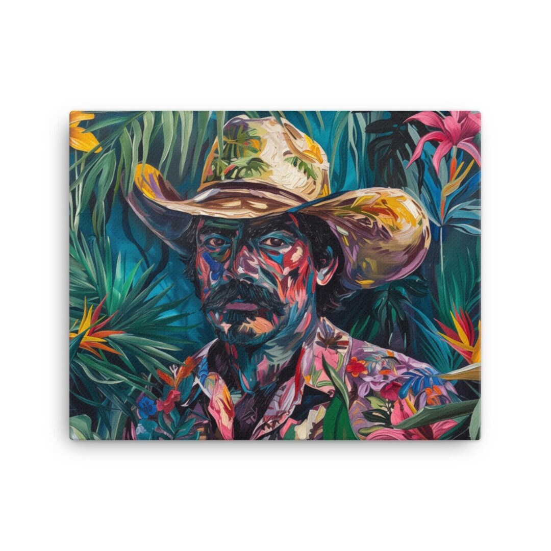 Cowboy Canvas Print, Portrait Art - Etsy