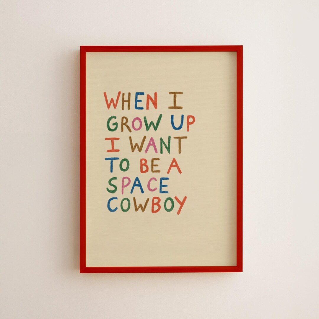 Space Cowboy Art Print: Kids Room Decor (digital Download) - Etsy