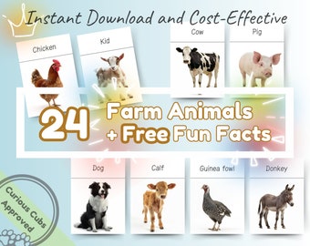 24 Endangered Animals Montessori Flashcards With Fun Facts: Educational ...