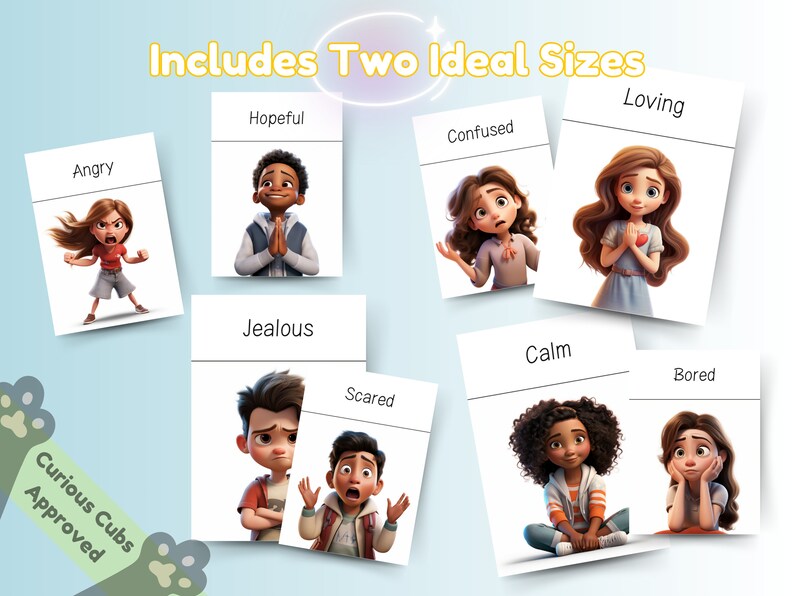 Understanding Emotions and Feelings: 24 Flashcards With Tips for ...