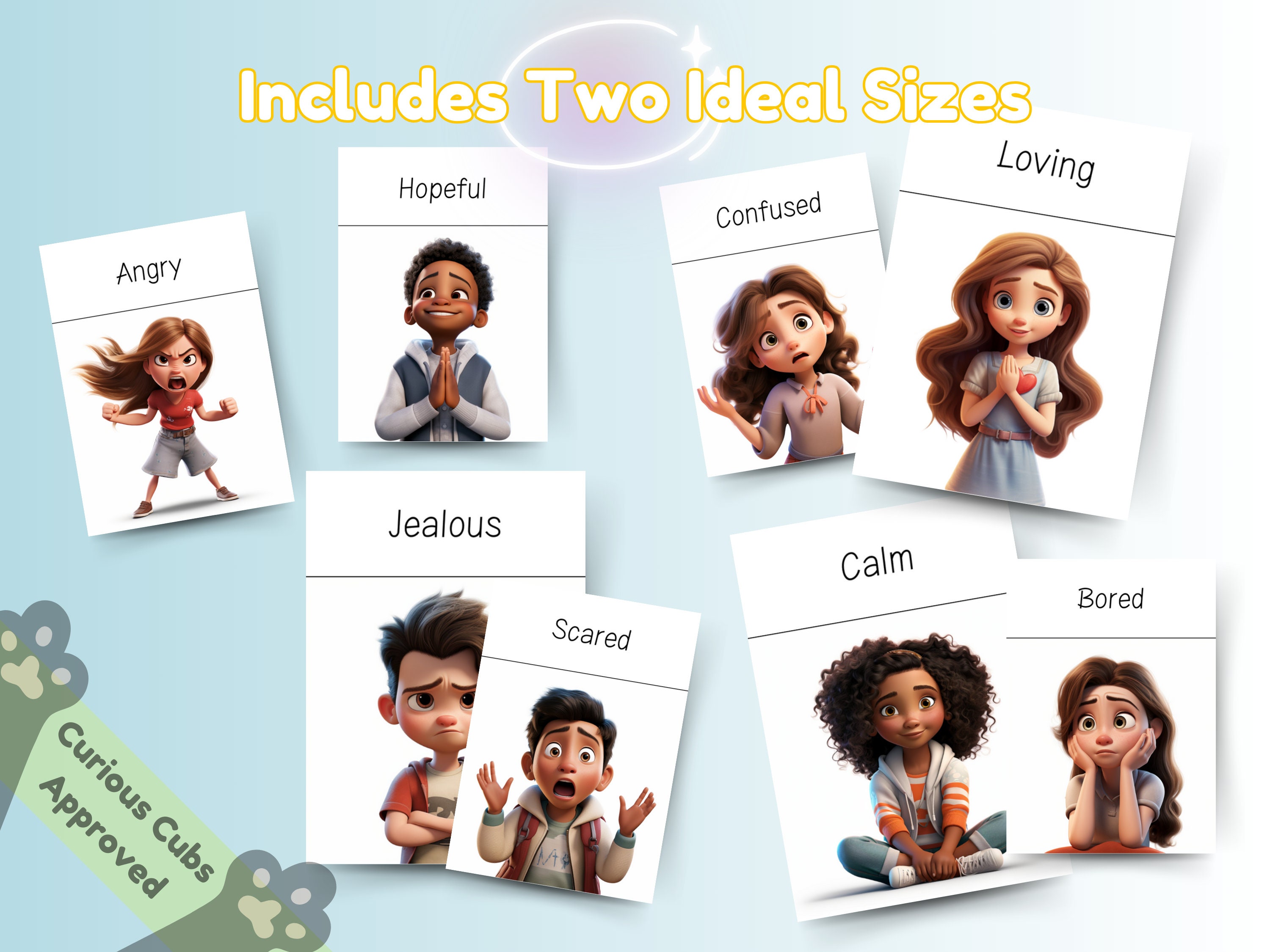 Understanding Emotions and Feelings: 24 Flashcards With Tips for ...