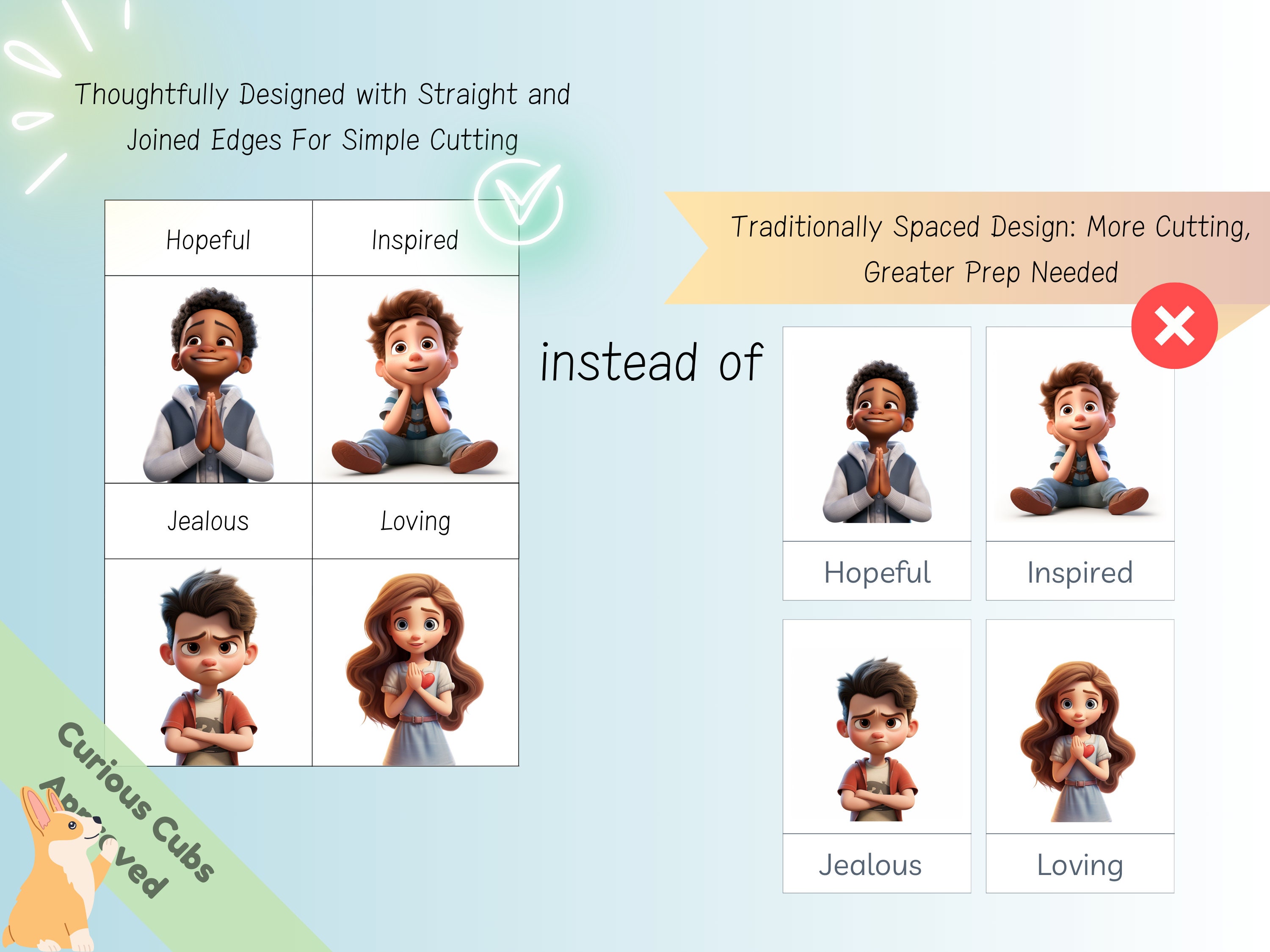 Understanding Emotions and Feelings: 24 Flashcards With Tips for ...