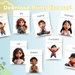 Understanding Emotions and Feelings: 24 Flashcards With Tips for ...