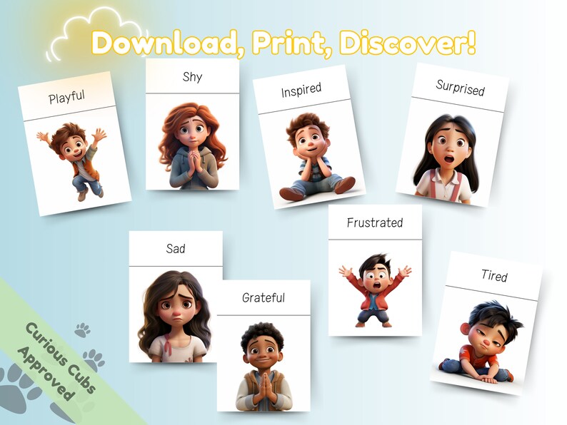 Understanding Emotions and Feelings: 24 Flashcards With Tips for ...