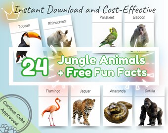24 Endangered Animals Montessori Flashcards With Fun Facts: Educational ...