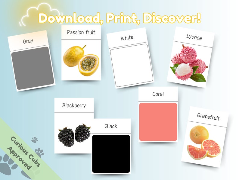 Understanding Colors: 12 Essential Colors With Fruit Pairings Toddler ...