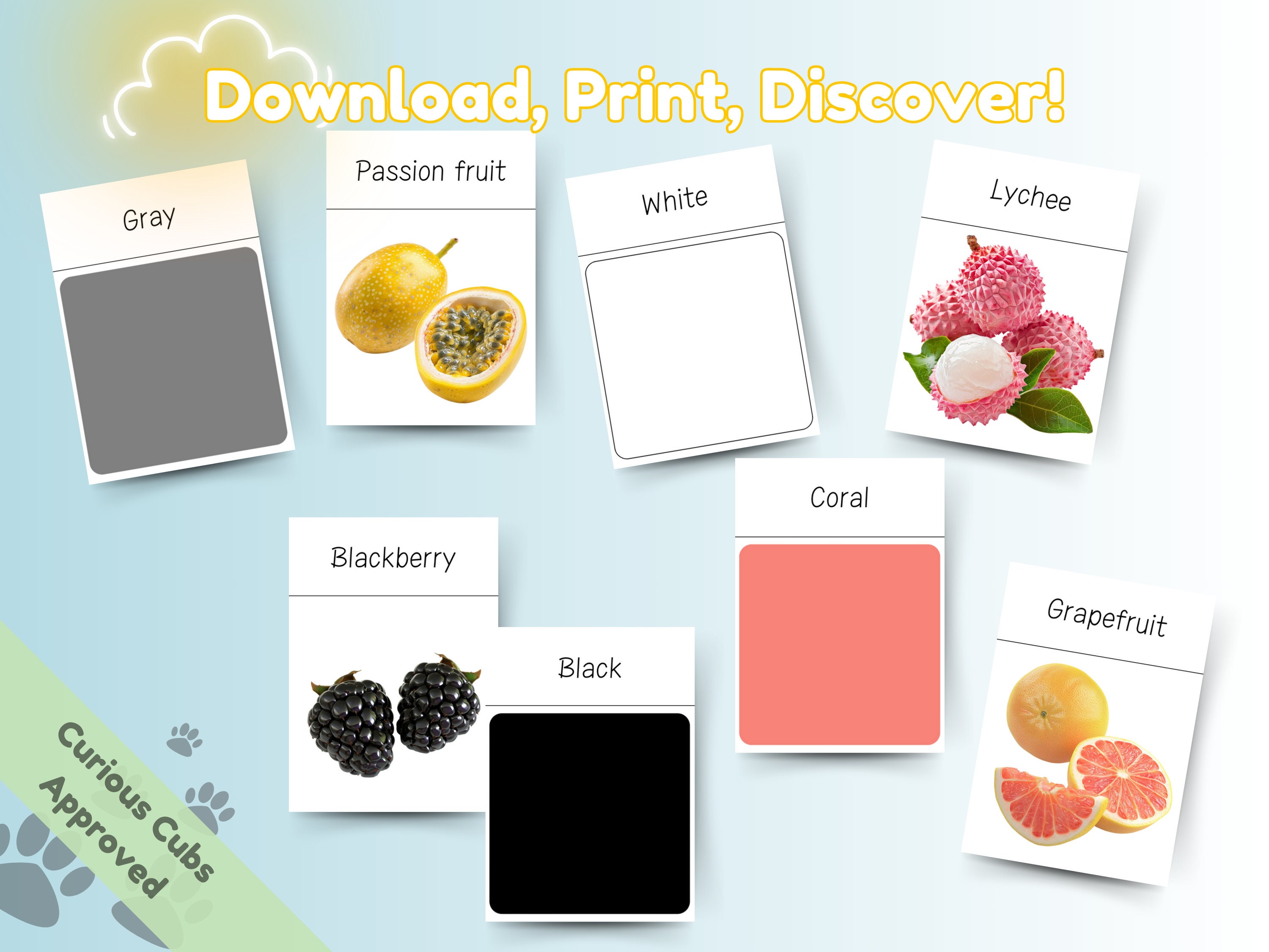 Understanding Colors: 12 Essential Colors With Fruit Pairings Toddler ...