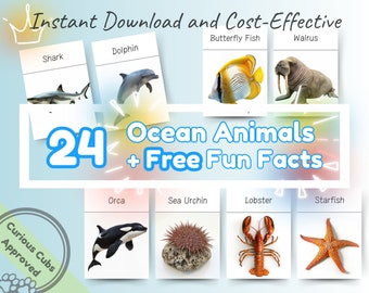 24 Endangered Animals Montessori Flashcards With Fun Facts: Educational ...