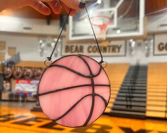 Stained Glass Basketball Suncatcher - Etsy