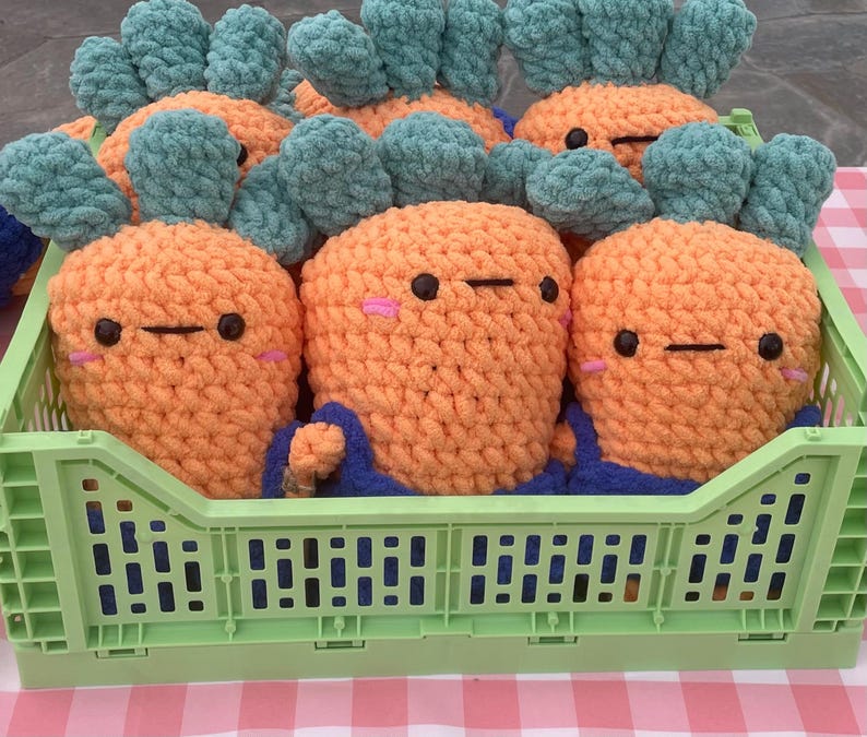 Carrot Plushie in Overalls - Etsy