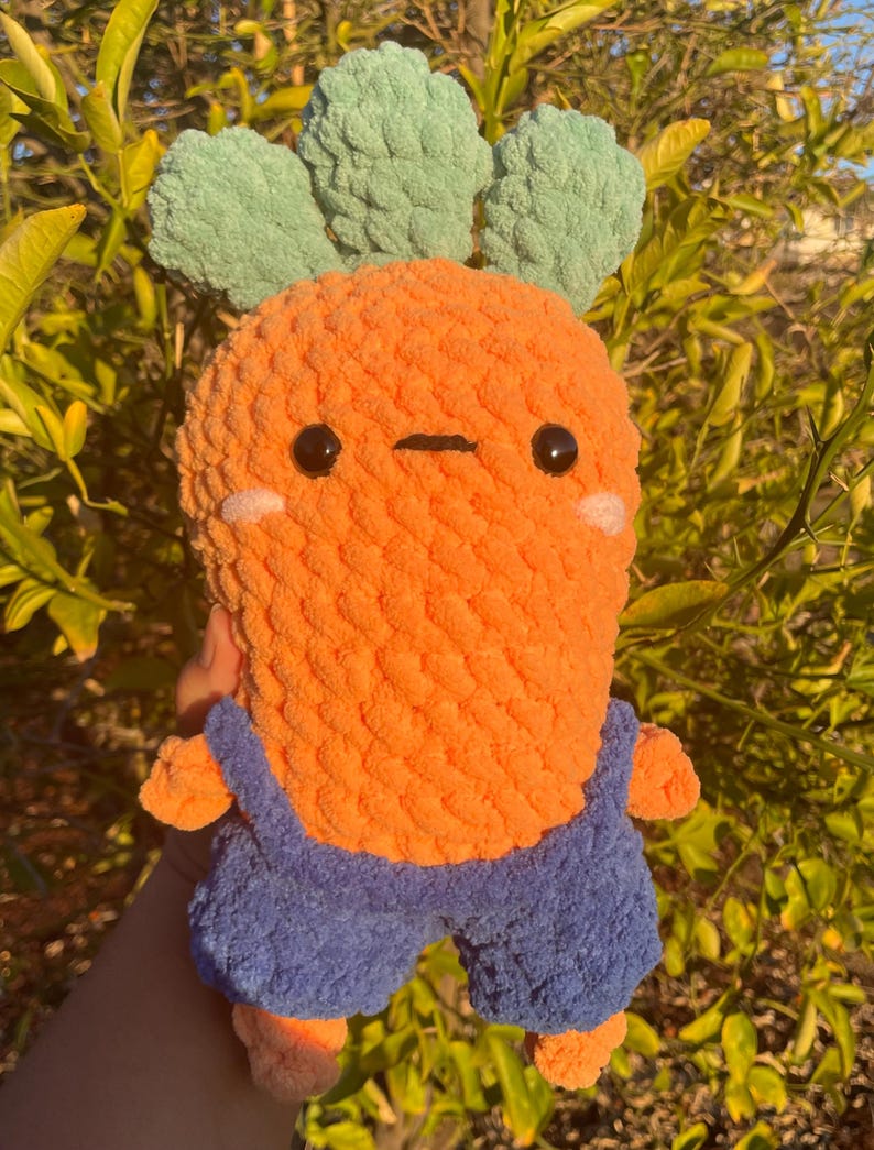 Carrot Plushie in Overalls - Etsy