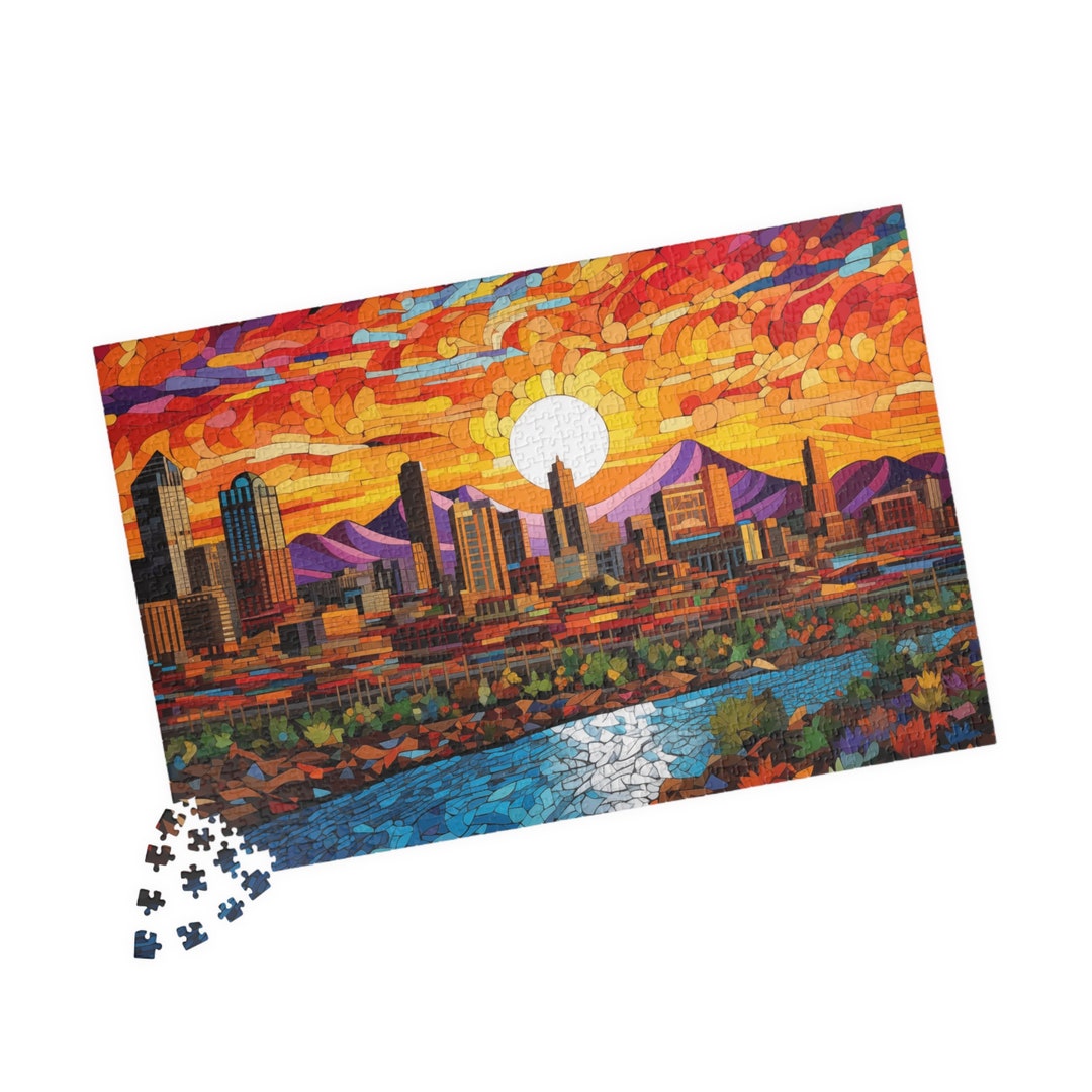 Puzzle, Phoenix, Arizona, Mosaic Puzzle, Gift for City Lover, 110-1014 ...
