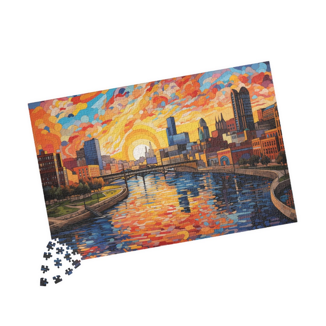 Puzzle, Milwaukee, WI, Mosaic Puzzle, Gift for City Lover, 110-1014 ...