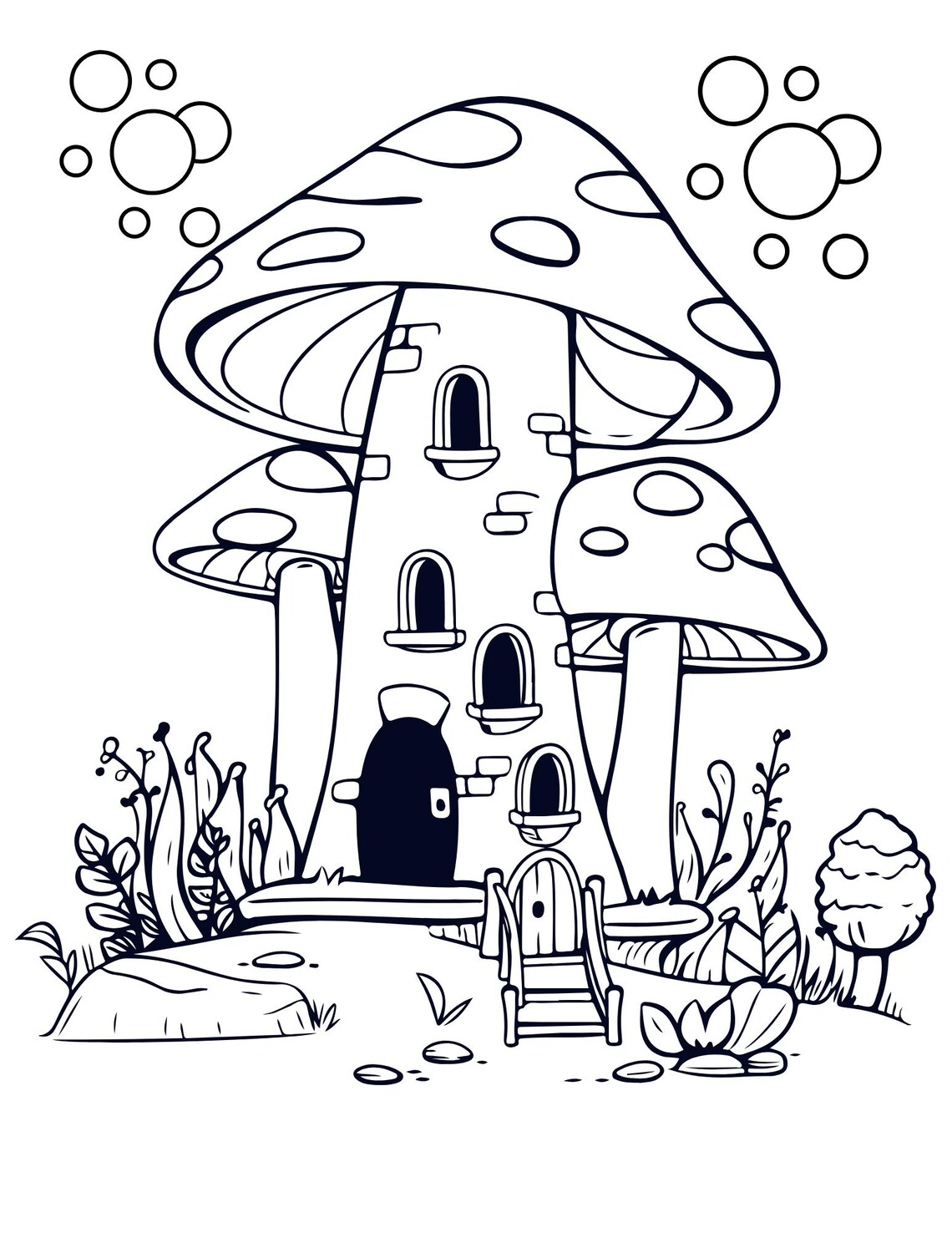Printable Coloring Book, Whimsical Coloring, Fairy Tale Coloring, All ...