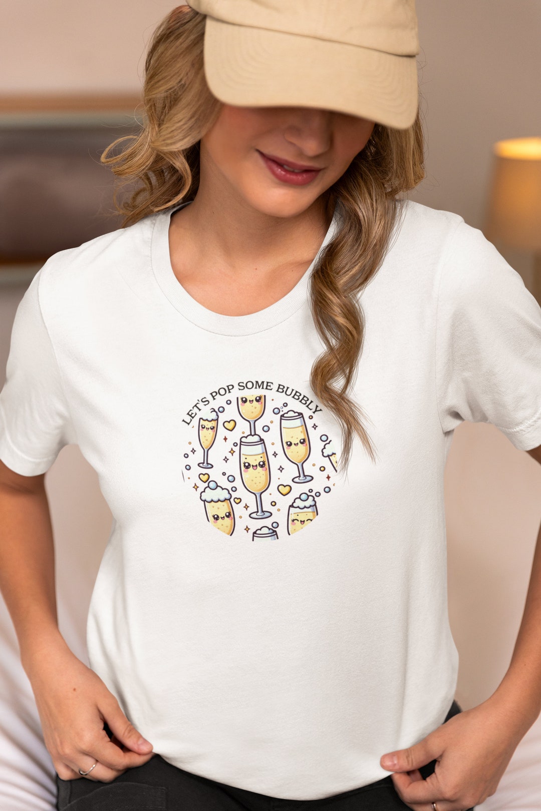 Cute Champagne T-shirt Bubbly Sparking Bubbles Champagne Enthusiast ...