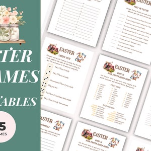 Easter Games Printable Party Games Easter Printable Game Bundle for ...