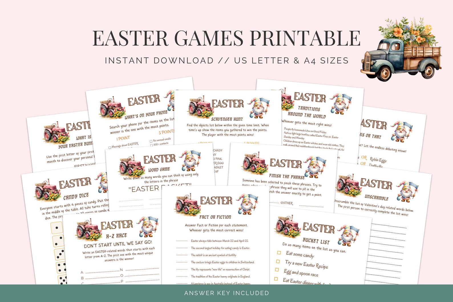 Easter Games Printable Party Games Easter Printable Game Bundle for ...