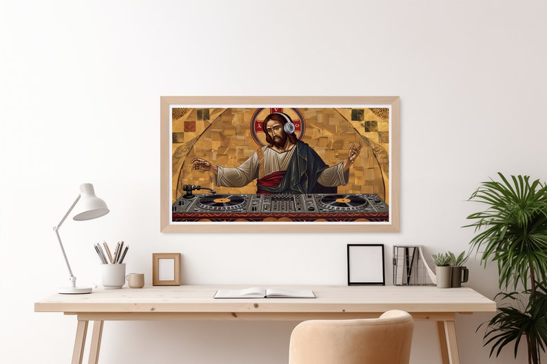Divine Mix Jesus Turns Tables and Hearts Digital Print Wall Decor ...