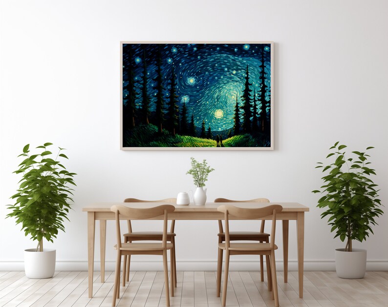 Starry Night Reimagined in Cypress - Inspired by Vincent Van Gogh Post ...