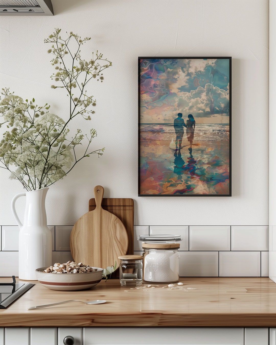 Stroll on the Beach - Digital Print - Wall Decor - Instant Download ...