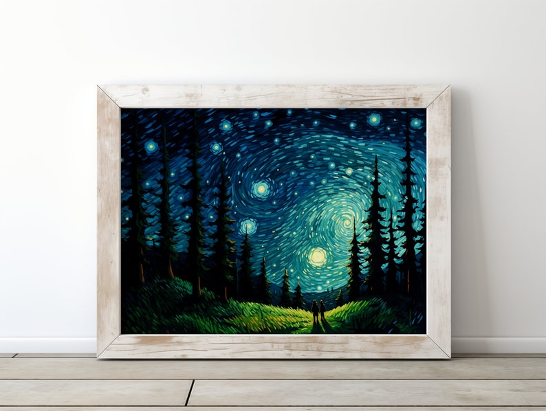 Starry Night Reimagined in Cypress - Inspired by Vincent Van Gogh Post ...