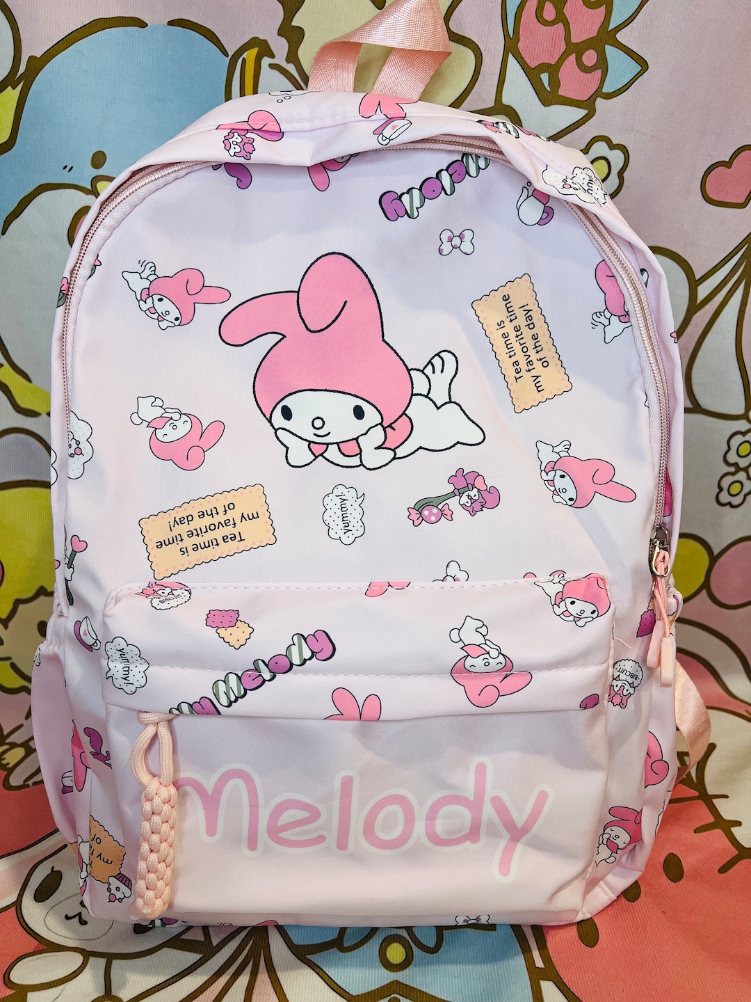 Cute Pink My Melody Large Capacity School Size Laptop Backpack School ...