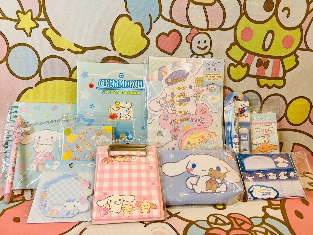 Sanrio Cinnamoroll Stationery Set Pen Notebook Memo Pad Pencil School ...