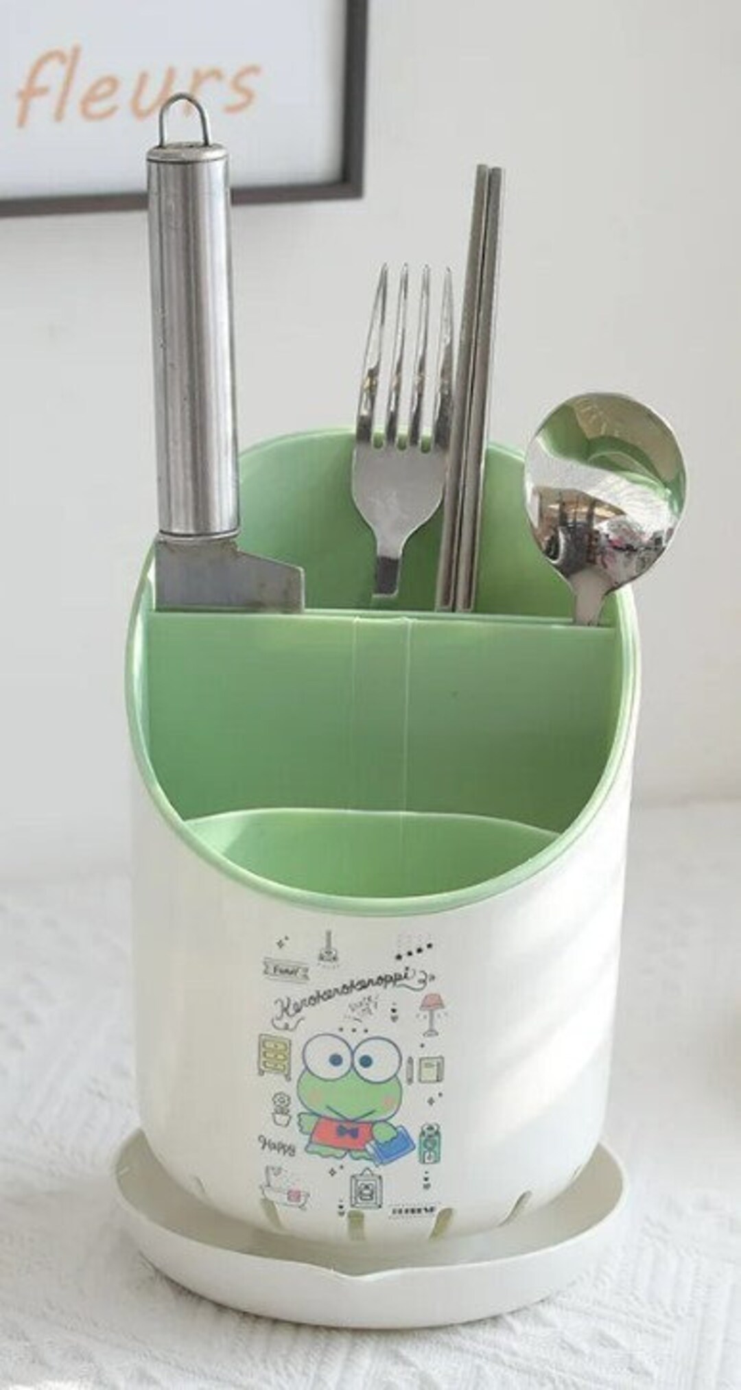 Cute Kitchen Utensil Container Anime Keroppi Spoon Knife Rack Gift - Etsy