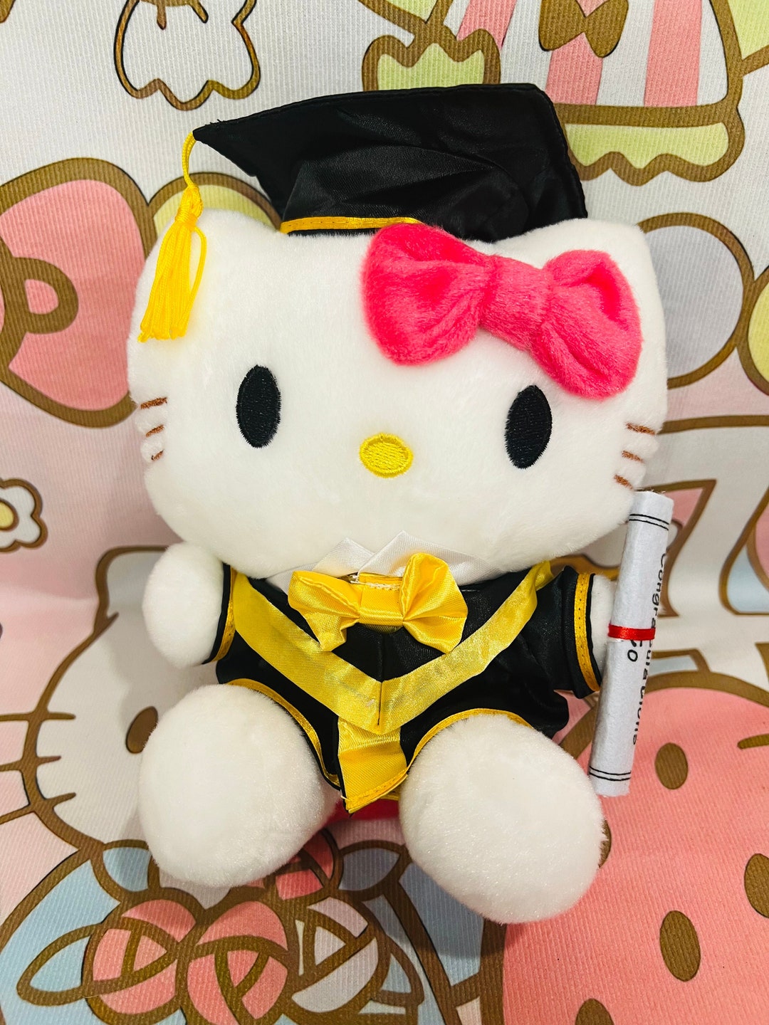 Sanrio Graduation Hello Kitty Plush Doll Toy Soft Stuffed Decoration ...