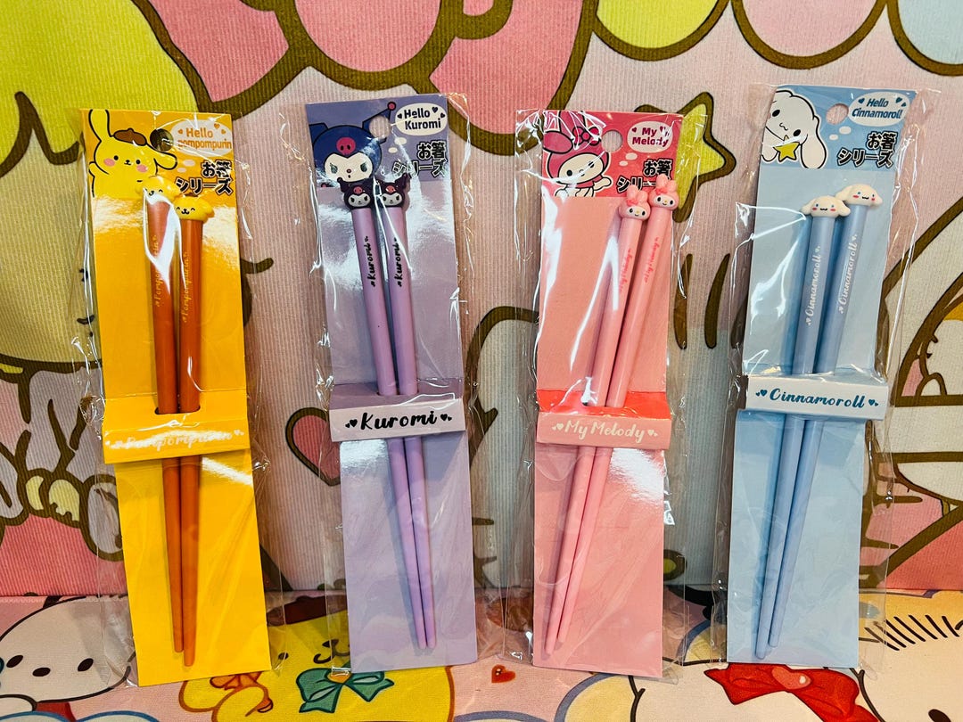 Kawaii Colorful Portable Chopsticks Tableware Meal Time Fun Cartoon ...