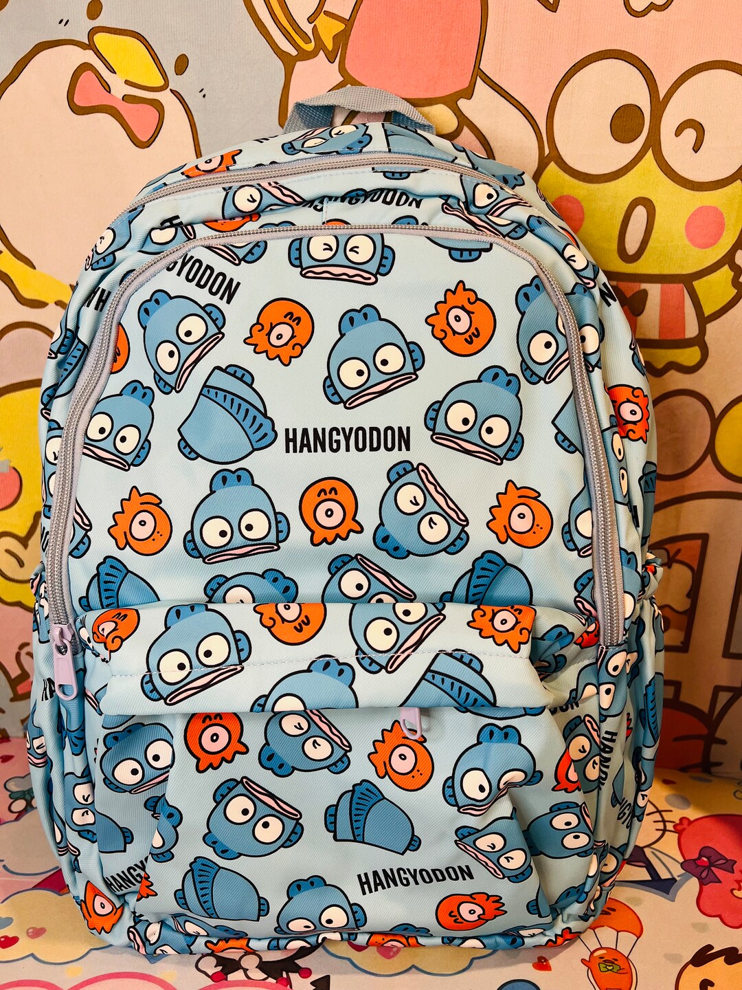 Kawaii Hangyodon Backpack Ugly Fish Pencil Pouch Set School Travel Boy ...