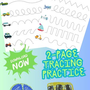 Pre Writing Practice - Cars Tracing Sheets – Fine Motor Skills ...