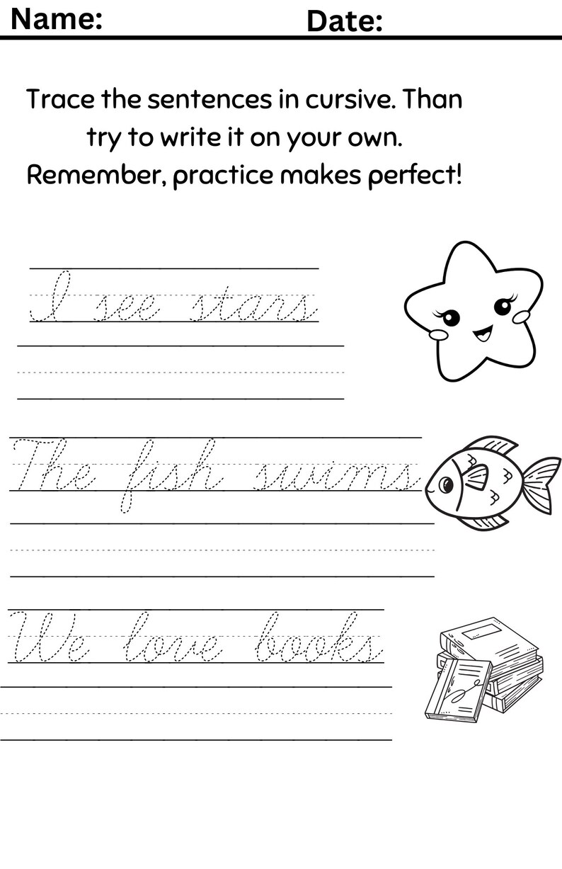 Cursive Writing Adventure - Etsy