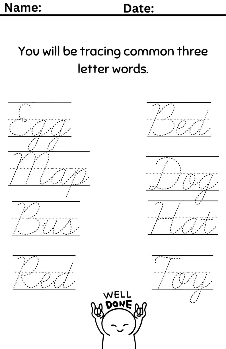 Cursive Writing Adventure - Etsy