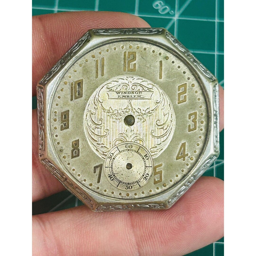 Windsor Emblem Pocket Watch Art Deco Octagon MARKED “rolled Plate” Gold ...