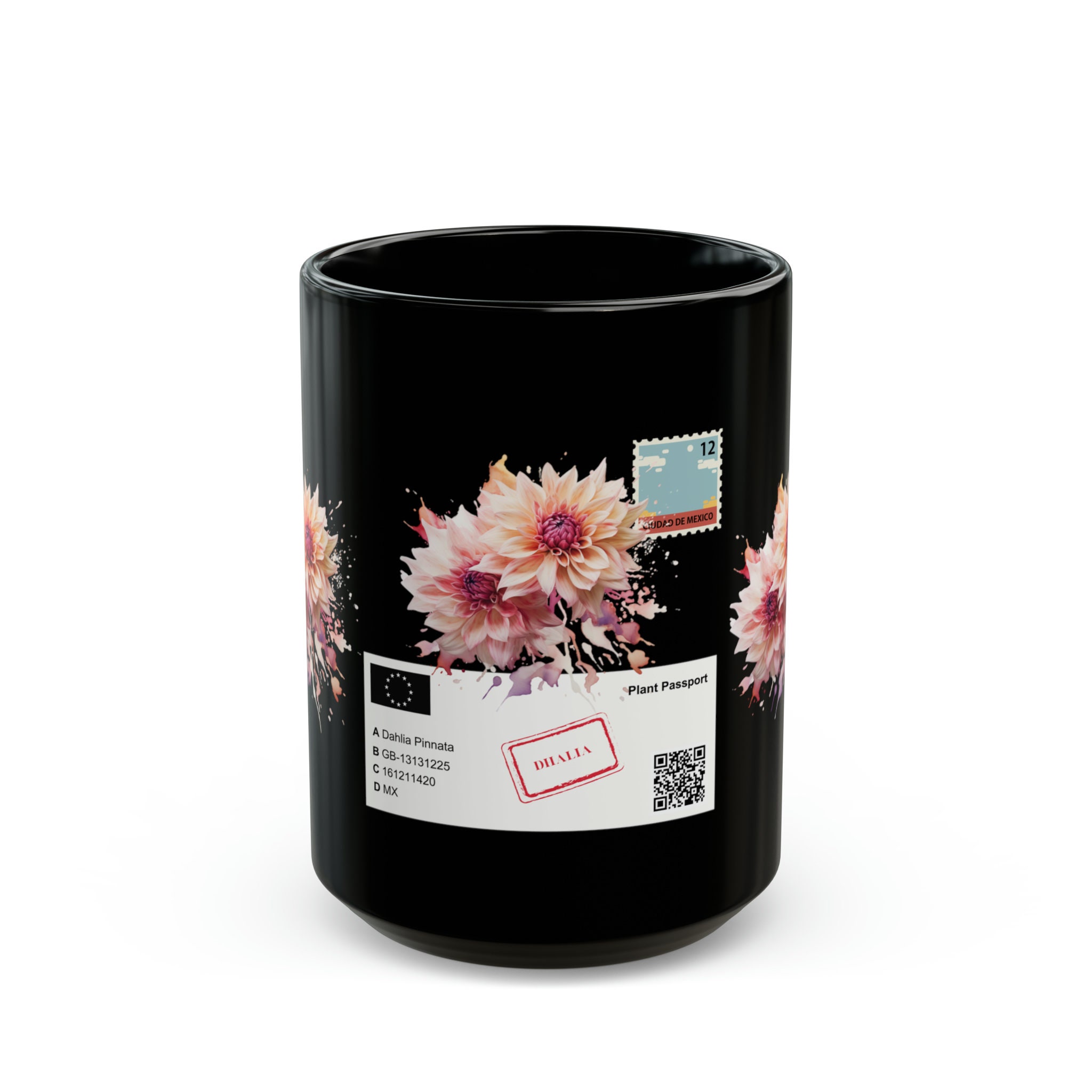 National Flower of Mexico Dhalia Mug With Plant Passport Graphic - Etsy
