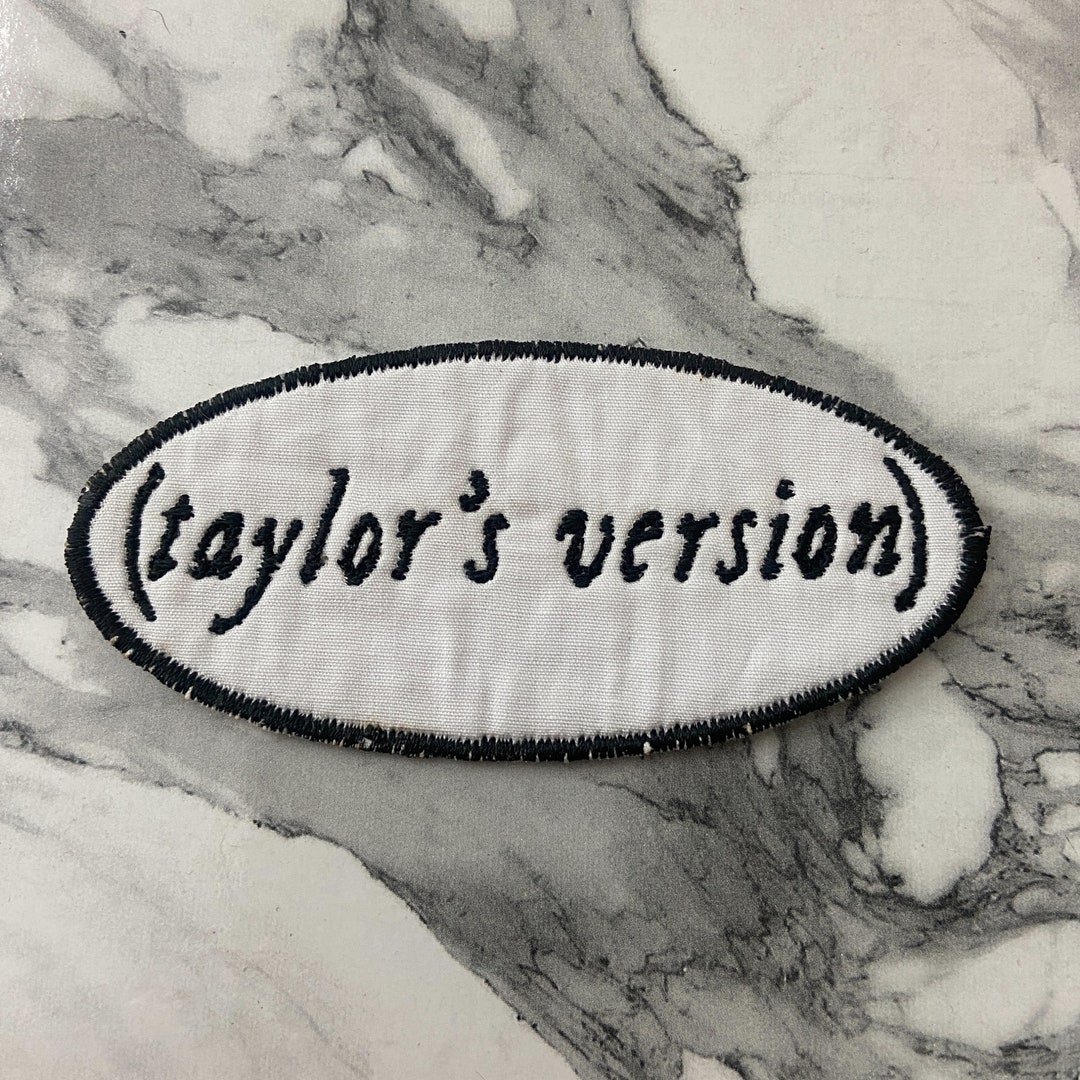 Taylors Version Embroidered Patch Upcycled From Secondhand Fabrics ...