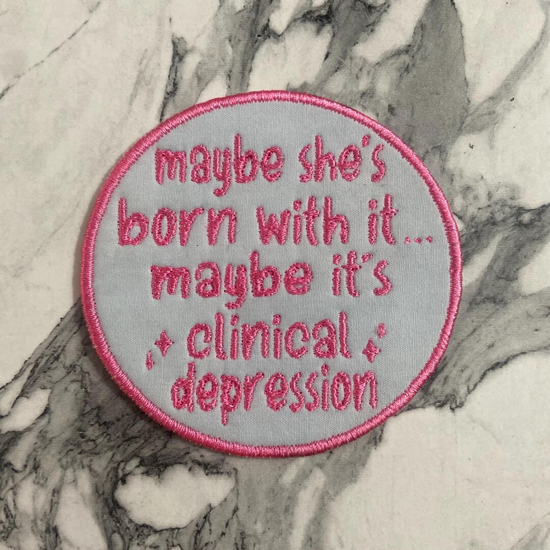 Born With It - Embroidered Patch Upcycled From Secondhand Fabrics ...