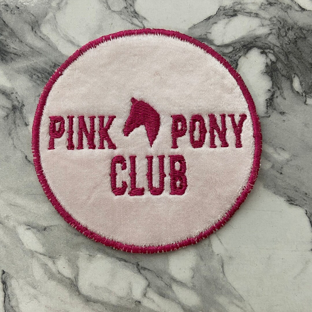 Pink Pony Club - Embroidered Patch Upcycled From Secondhand Fabrics ...