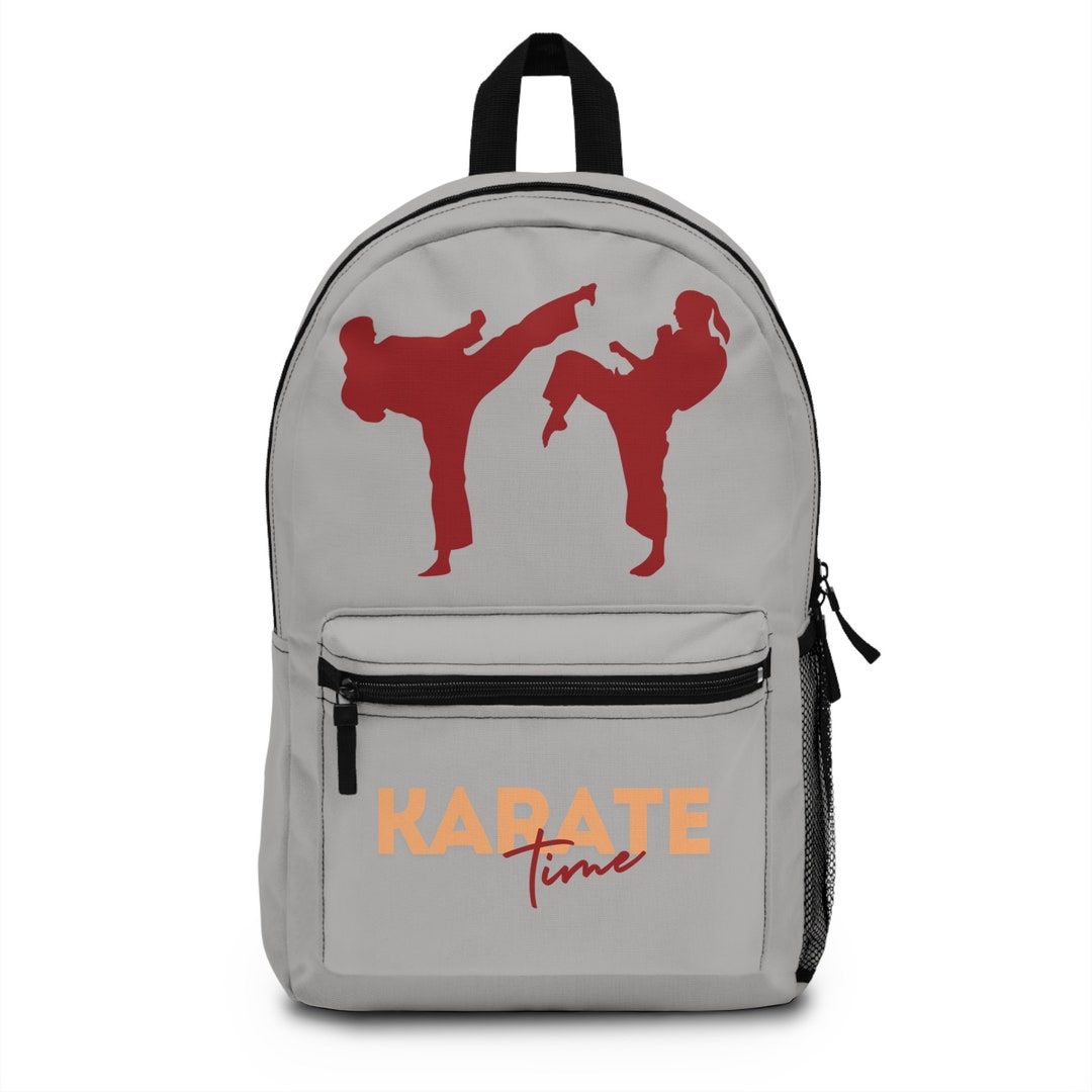 Karate Backpack, Karate Time Characters on Gray Pack, for School or Fun ...