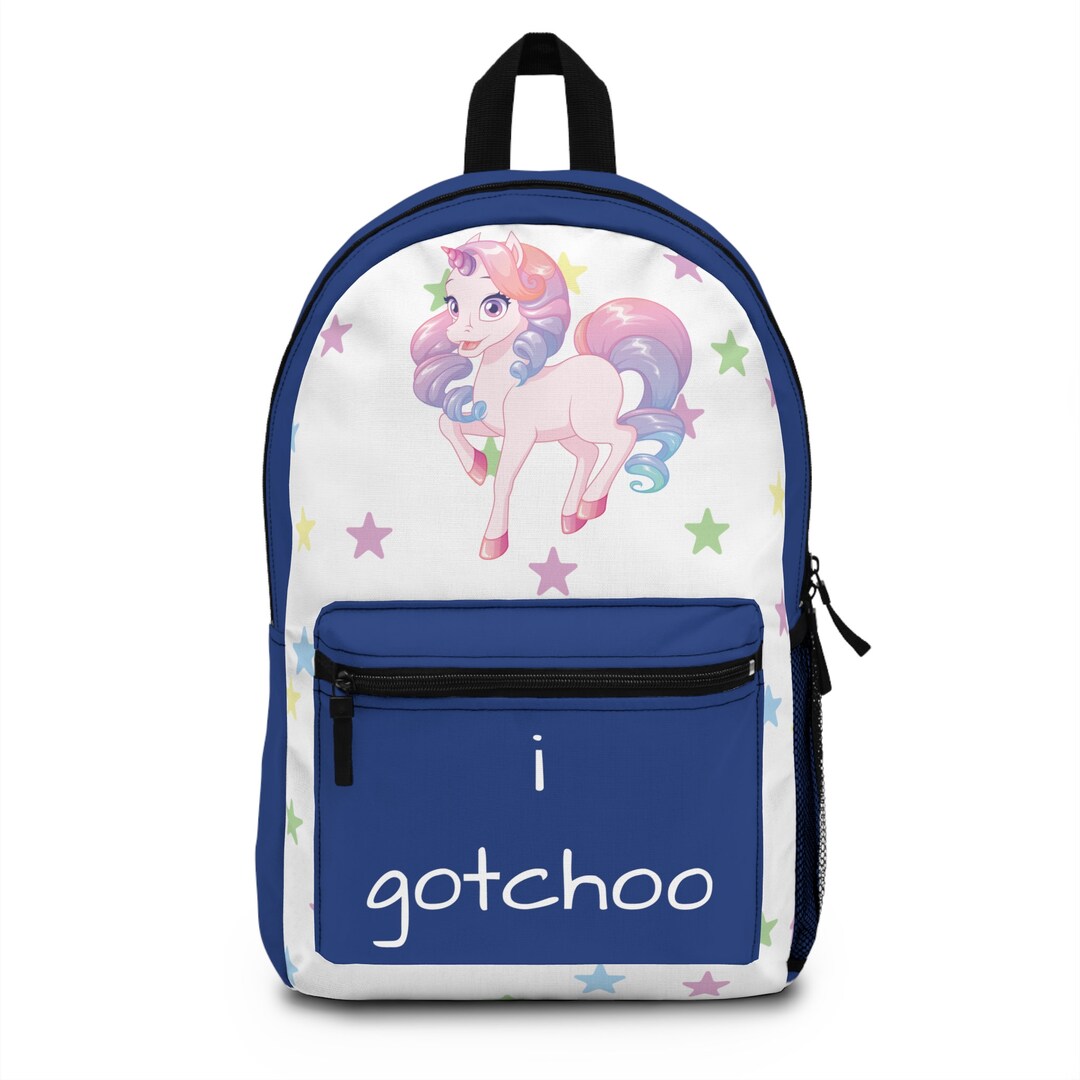 Cute Unicorn Backpack, Cute Pony School Bag, Dark Blue - Etsy