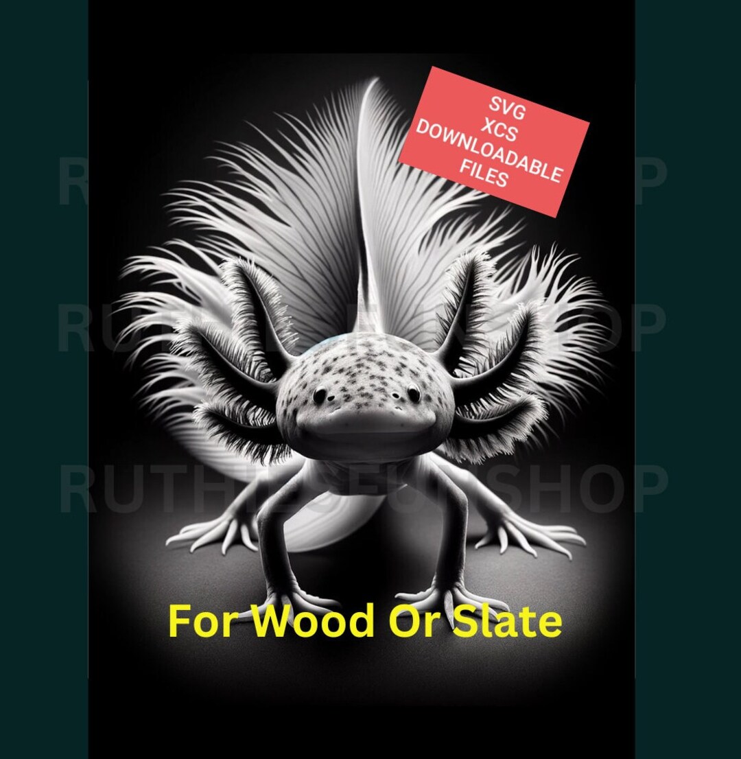 Axolotl 3 3D SVG/XCS Downloadable Files for Coasters, Laser Cutting ...