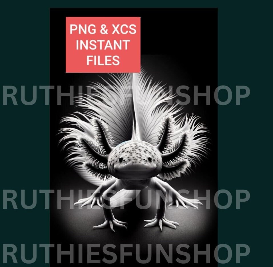 Axolotl 3 - 3D PNG/XCS Downloadable Files Slate or Wood Coasters ...