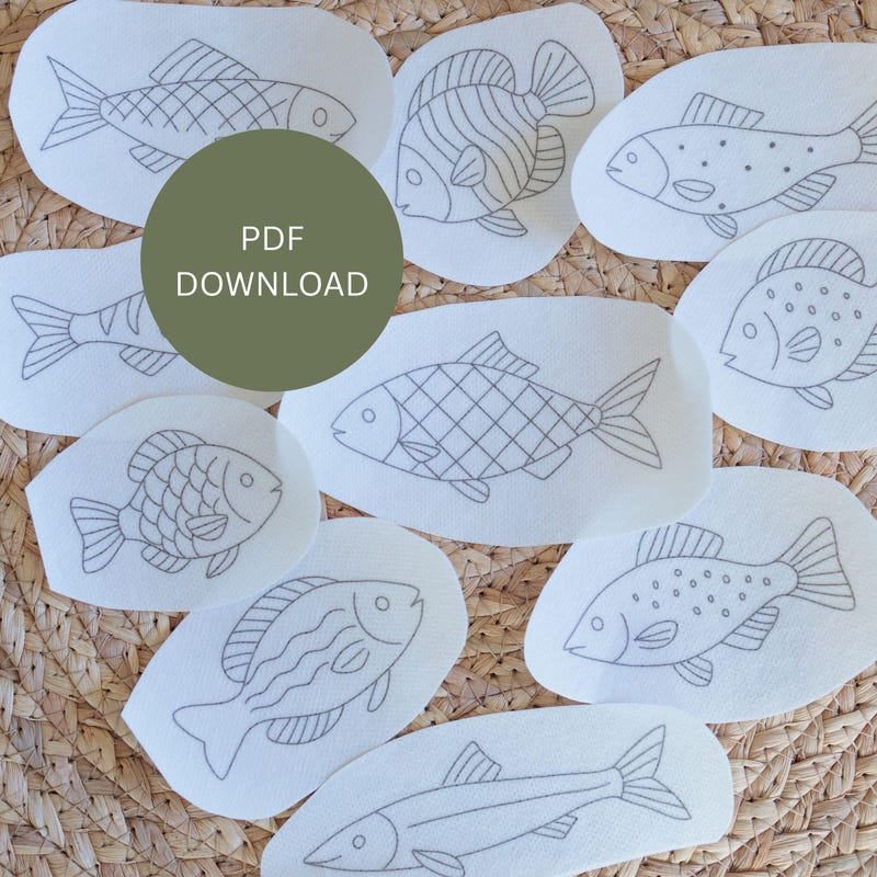 Fish Embroidery Beginner - Etsy