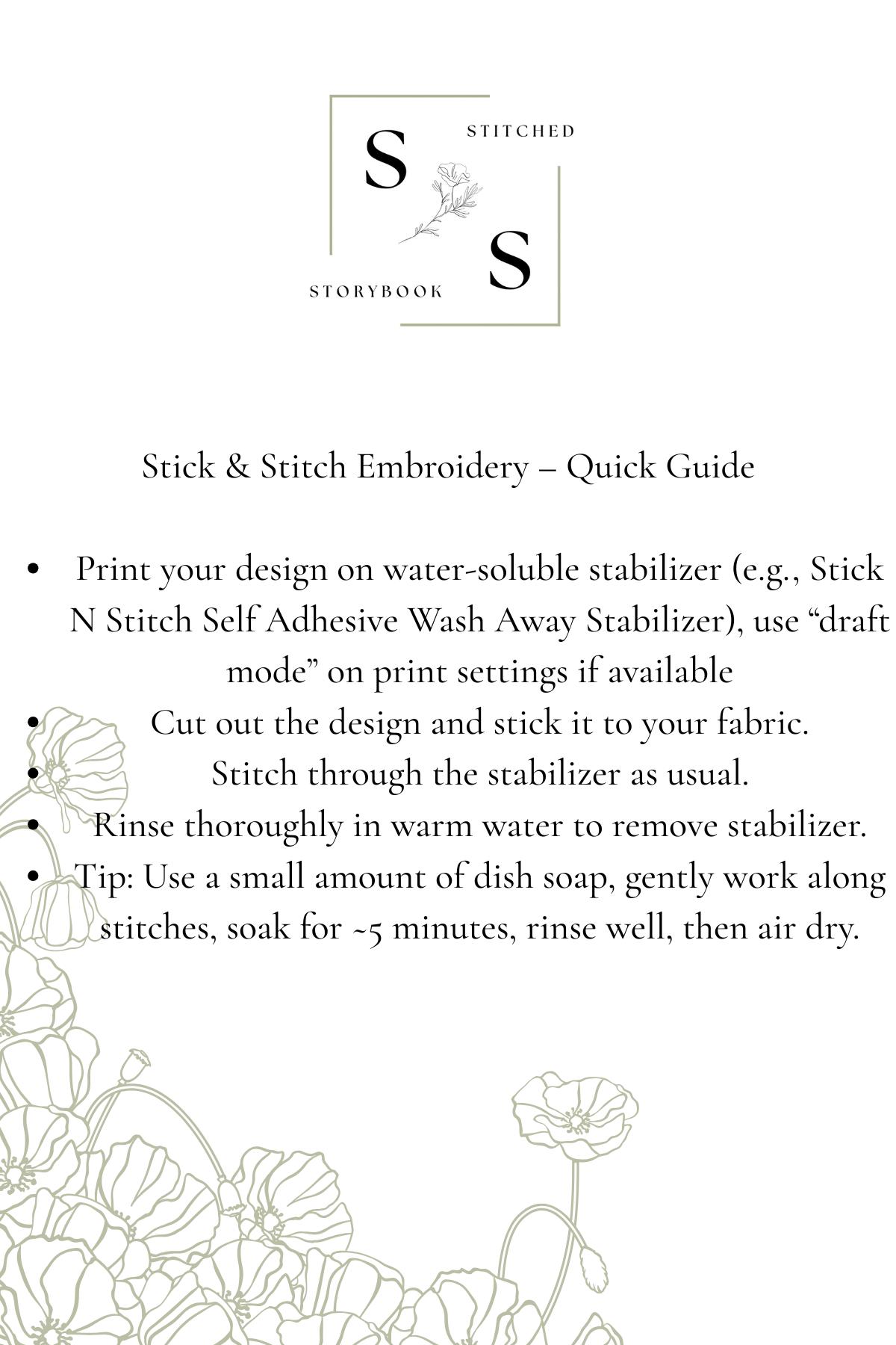 Stick and Stitch Embroidery Patterns PDF Woodland Themed Easy Hand ...