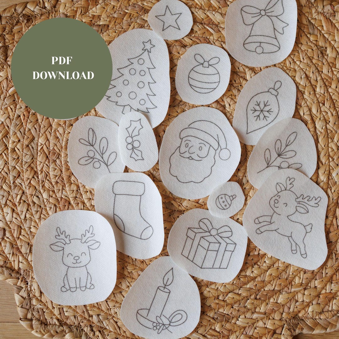 Vintage Christmas Embroidery Pattern: 16 Holiday Designs (PDF Download ...